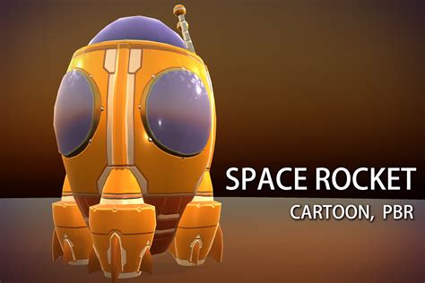 Rocket Cartoon Capsule 3d 우주 Unity Asset Store