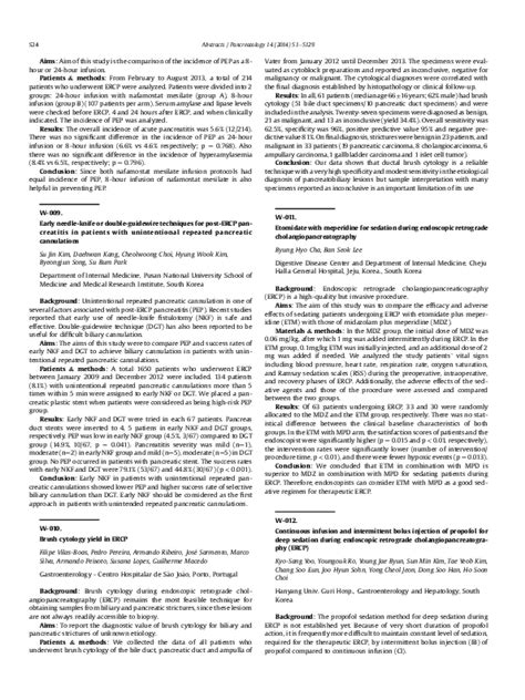 Pdf Brush Cytology Yield In Ercp Pedro Pereira