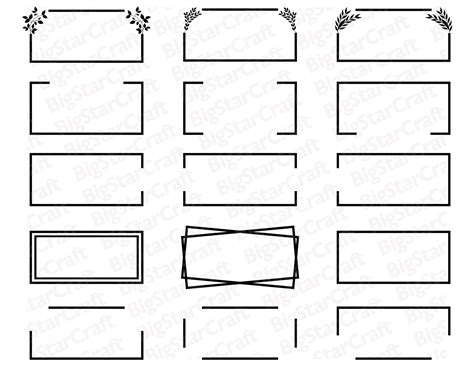 Rectangle Svg Bundle Instant Download Rectangle Svg Frame Etsy