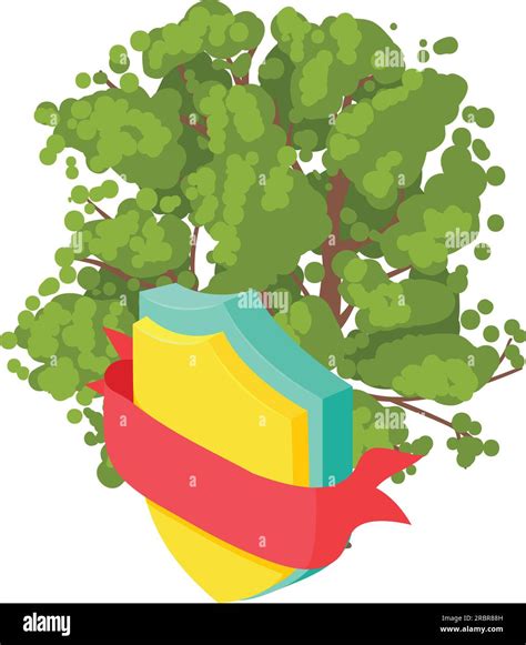 French Shield Icon Isometric Vector Classic French Shield On Tree