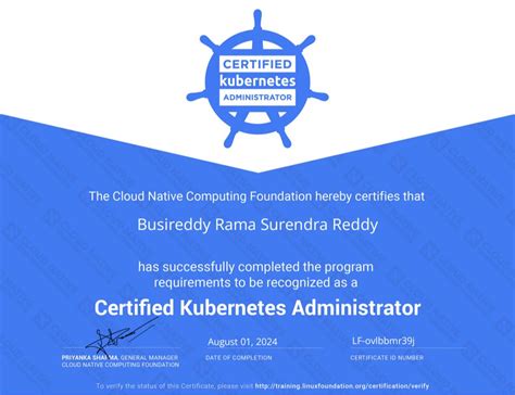 Cka Kubernetes Linuxfoundation Npci Devops Mlops Rama Surendra