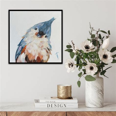 Bird Print Wall Art Titmouse Bird Home Decor T Etsy