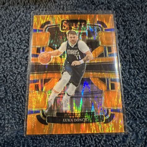2023 24 Panini Select Luka Doncic Orange Flash Concourse Dallas