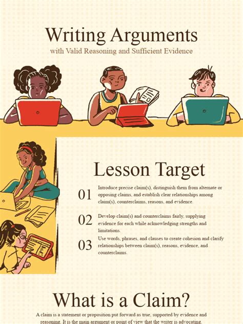 Writing Arguments English Educational Presentation In Brown And Yellow