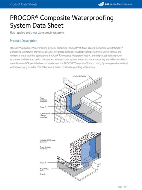 Gcpat Procor Composite Waterproofing System Us 1676 Pdf Concrete