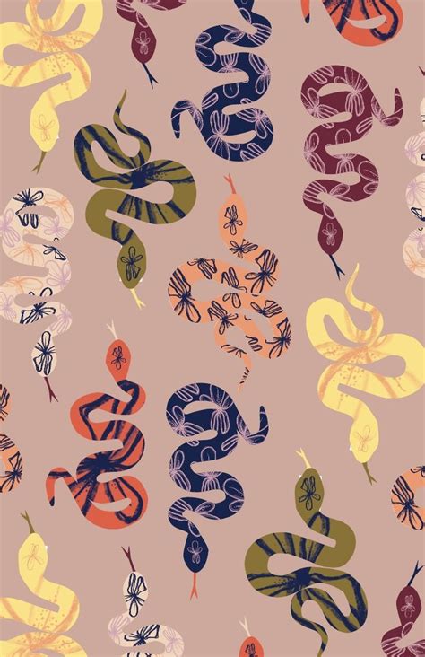 Colourful Snake Pattern Illustration Snake Illustration Snake