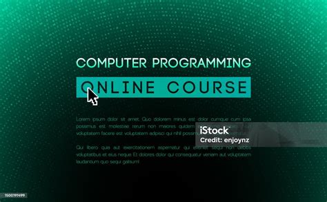 Poster Kursus Pemrograman Komputer Ilustrasi Stok Unduh Gambar