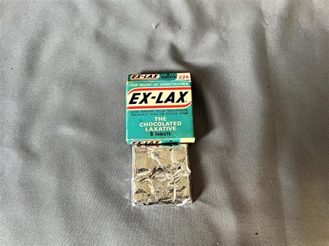 Vintage Ex Lax The Chocolated Laxative Original Box With Full Chocolate