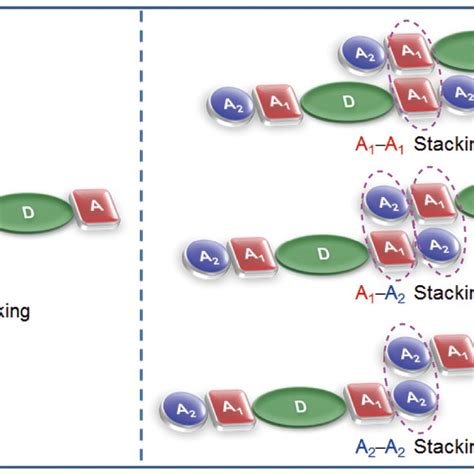 possible stacking models of a d a and a 2 a 1 d a 1 a 2 type