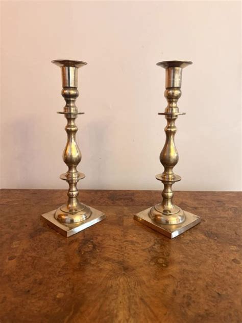 Antique Brass Candlesticks From Uk Antiques Shops