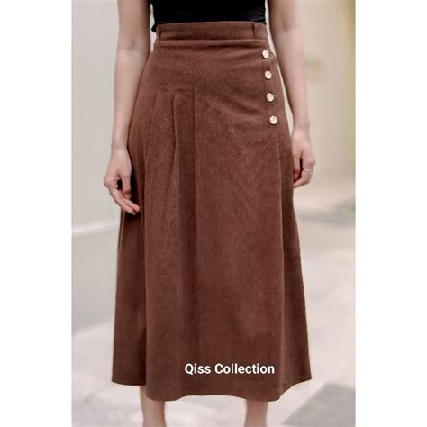 Jual Laidy Skirt Cordurayrok Rempel Model Maxi And Midi Anti Kusutrok