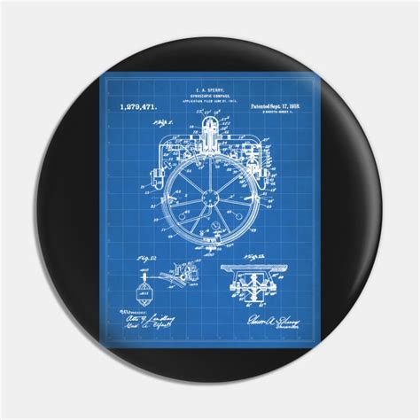Gyrocompass Patent Sailor Sailing Boat Lake House Art Blueprint