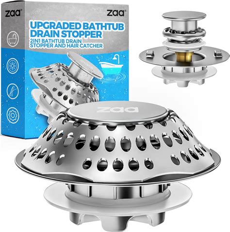 Zaa Bathtub Drain Stopper Upgraded 2in1 Tub Stopper Bathtub Drain