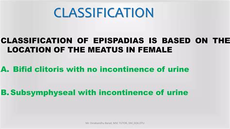 Epispadias Congenital Anomaly Of Genitourinary System Pptx
