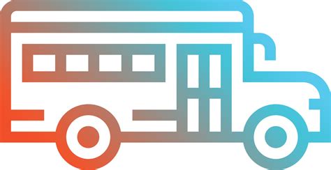 School Bus Transportation Gradient Icon 14237726 Vector Art At Vecteezy