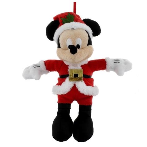 Disney Christmas Ornament Santa Mickey Mouse Plush