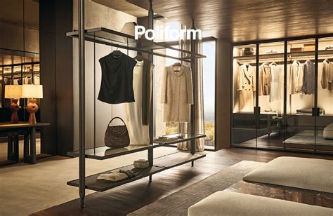 Poliform Contemporary Closet Poliform Glass Wardrobe Contemporary Closet