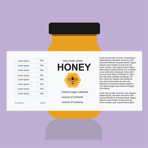 Sweet Honey Template Product Placement Label Design Detailed 3d