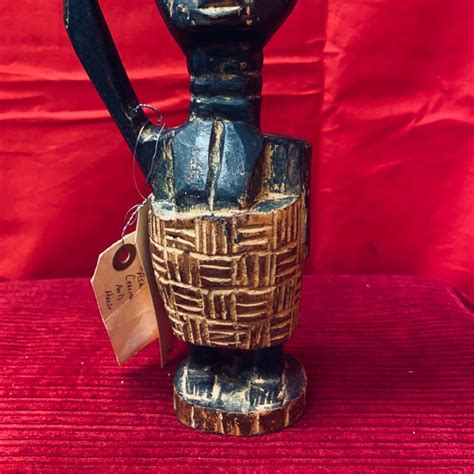 Jamican Folk Art Woman Wood Carving S