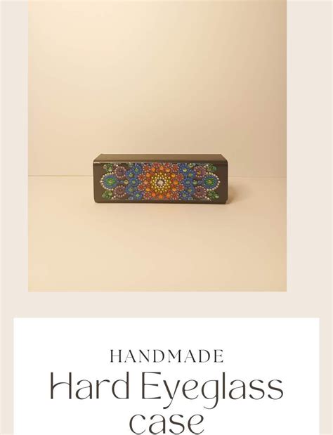 Hard Shell Eyeglass Case Leather Glasses Holder Protective