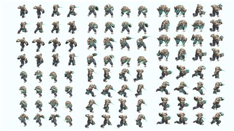 2 5d Isometric Character Sprite Sheet Mutant 2d Characters Unity
