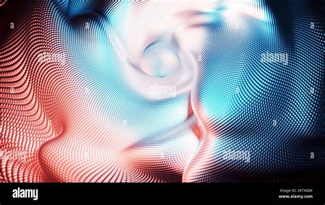 Liquid Structure Moves In Waves From Points Design Abstract 3d