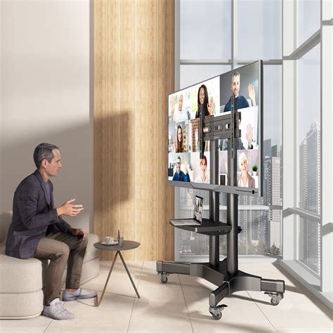 Onkron Portable Tv Stand With Wheels Adjustable Tv Stand For 32 65