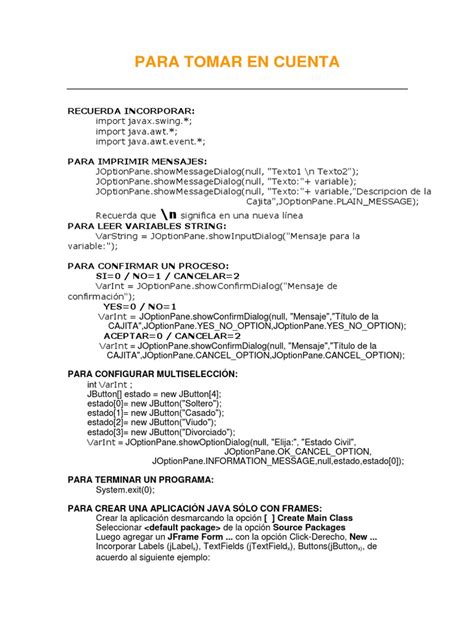 Manual De Swing Java Pdf Pdf Programación De Computadoras Informática