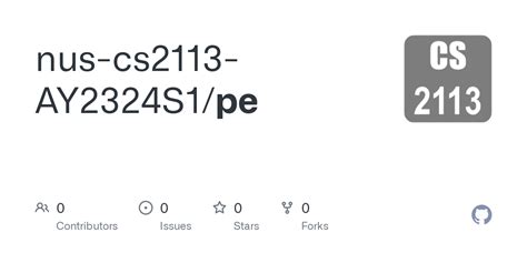 GitHub Nus Cs AY S Pe