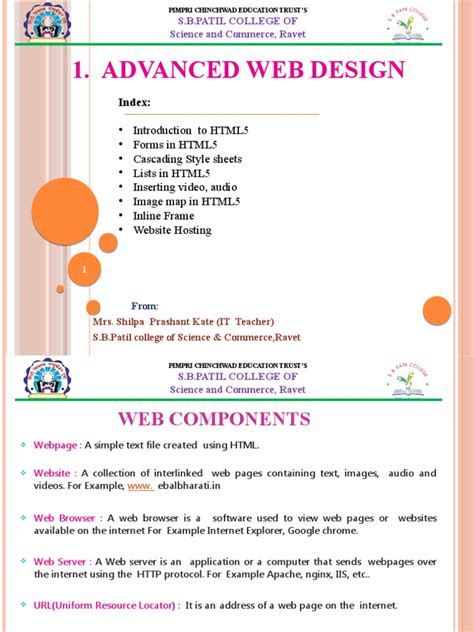 Lesson1 Advanced Web Design1 Pdf Html Element Cascading Style Sheets