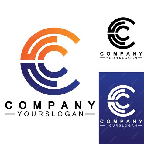 C Letter Logo Template Premium Vector