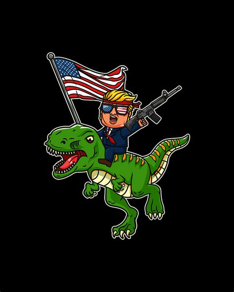 Trump Riding Trex Dinosaur Product Election 2020 Photograph By Bi Nutz