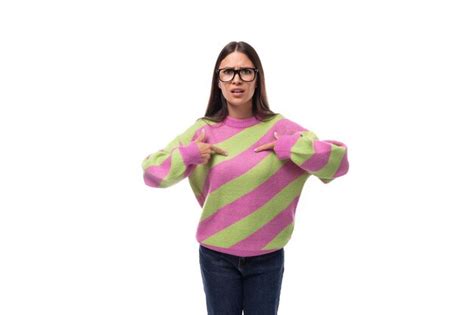 Premium Photo Pretty Year Old Feminine Model Woman Dressed In A