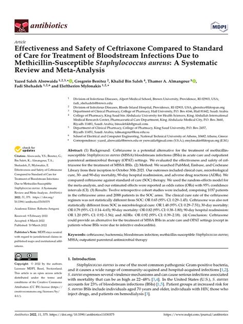 Ceftri Vs Staphy Pdf Staphylococcus Aureus Systematic Review