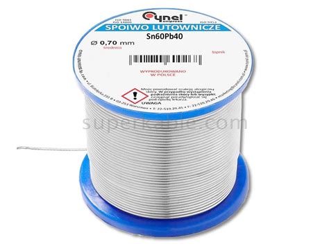 Sp 070dm Cyna Sn60pb40 Ołowiowa Z Topnikiem Drut 07mm Superkable