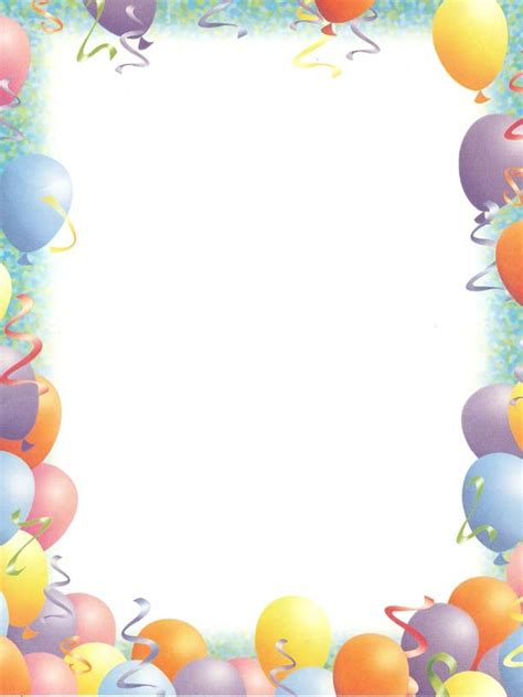 Free Printable Birthday Border Paper Get What You Need