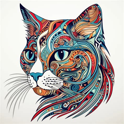 Zentangle Cat Coloring Page Coloring Pages Mimi Panda