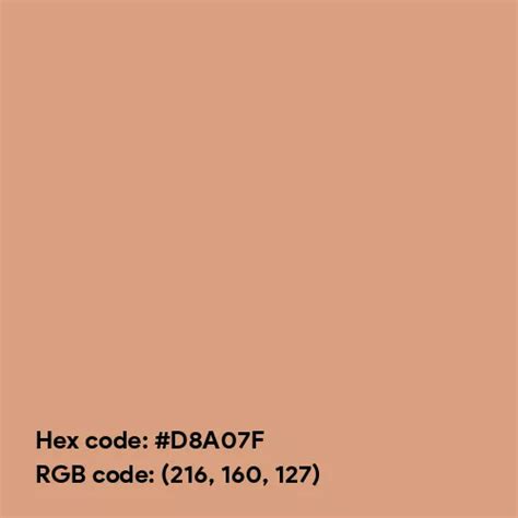 Sakura Color Hex Code Is D8a07f