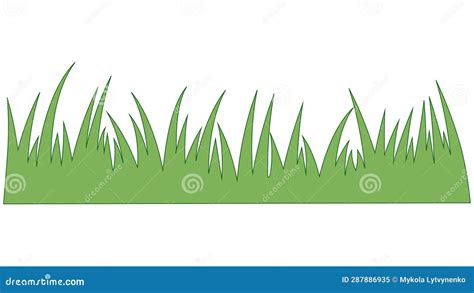 Juicy Green Grass On Cartoon Lawn Lawn Green Grass Stock Vector Illustration Of Landscape
