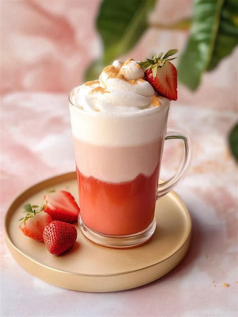 Ultimate Strawberry Latte Delicious Hot And Iced Treat