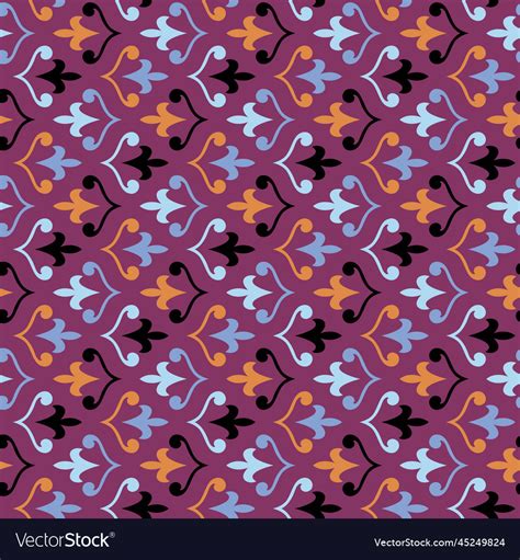 Small Motifs On Crimson Seamless Abstract Vector Image