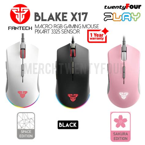 Fantech X17 Mouse Blake Macro Rgb Pixart 3325 Lazada Ph