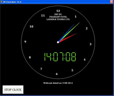Analog And Digital Clock In Labview Ni Community