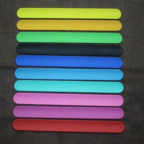 Tineasur 12pcs Silicone Slap Bracelet Assorted Colors Safe Flexible