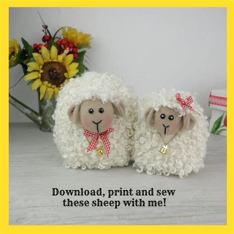 Sheep Sewing Pattern Pdf Digital Download Do It Yourself Plush Sheep