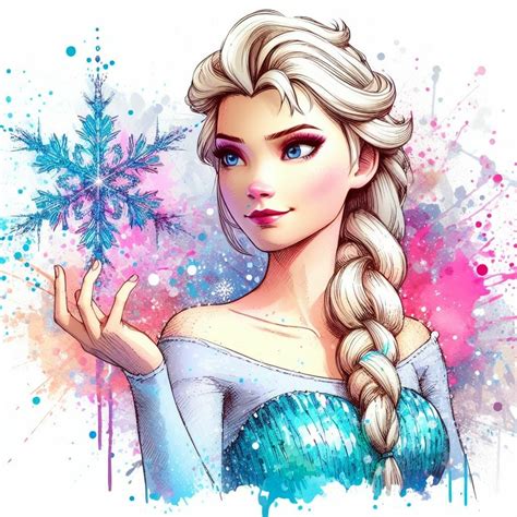 Elsa Color Splash Art Dall E 3 Generated By Me Iloveelsaofarendelle