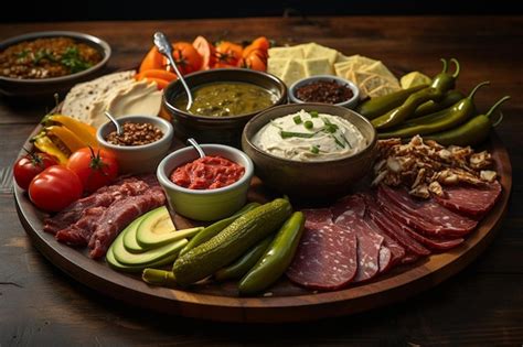 Premium Photo Spicy Beef Jerky Platter