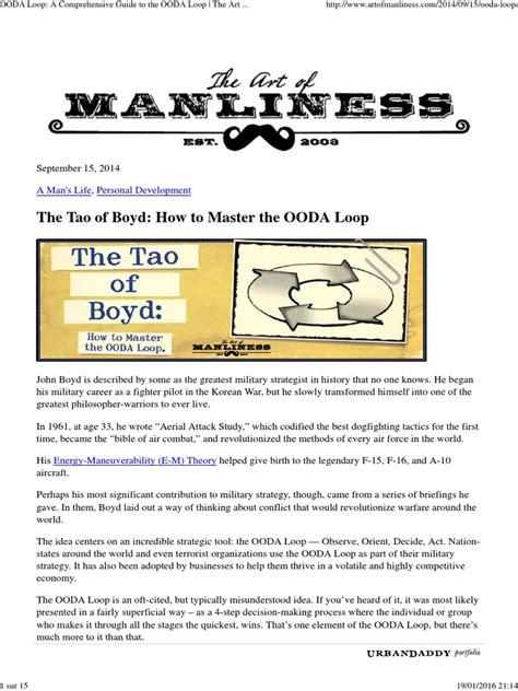Boyd Ooda Loop A Comprehensive Guide To The Ooda Loop The Art Of