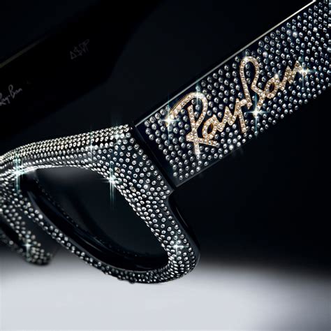 A Ap And Ray Ban Launch Wayfarer Puffer Crystal Collection Sunglasses