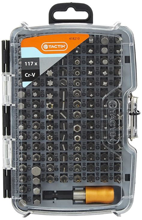 Tactix 117 Piece Master 1 4 Inch Cr V Bits Set Complete Kit For Daily Needs Perfect For Diy